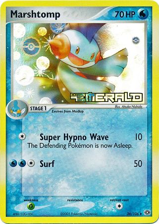 Pokemon Card - Emerald 36/106 - MARSHTOMP (reverse holo) (Mint ...