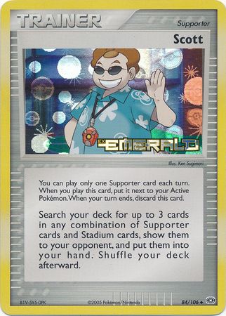 Pokemon Card - Emerald 84/106 - SCOTT (reverse holo) (Mint ...