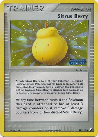 Pokemon Card - Unseen Forces 91/115 - SITRUS BERRY (reverse holo) (Mint): Sell2BBNovelties.com ...