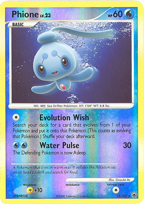Pokemon Card - D&P: Majestic Dawn 12/100 - PHIONE Lv.23 (reverse holo) (Mint): Sell2BBNovelties ...