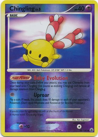 Pokemon Card - D&P: Majestic Dawn 58/100 - CHINGLING (reverse holo ...