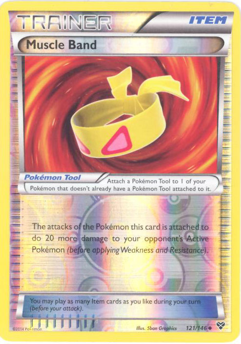 Pokemon Card - XY 121/146 - MUSCLE BAND (reverse holo) (Mint ...