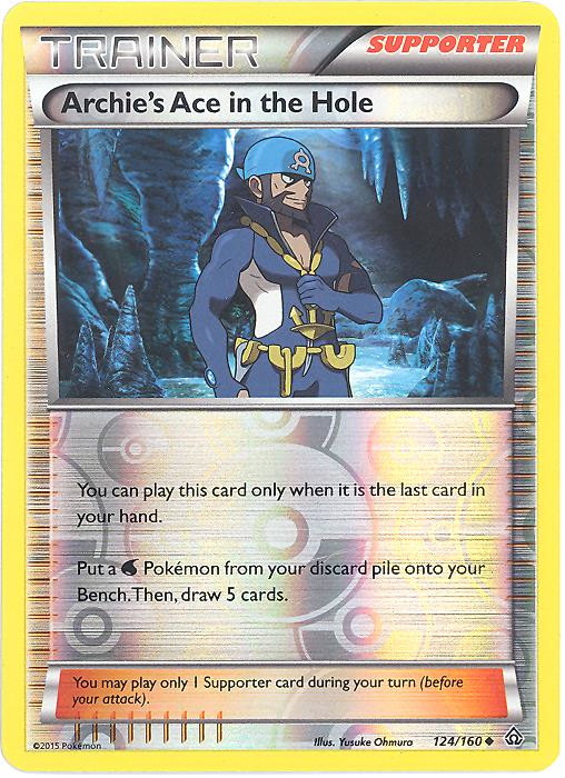 Pokemon Card - XY: Primal Clash 124/160 - ARCHIE'S ACE IN THE HOLE ...