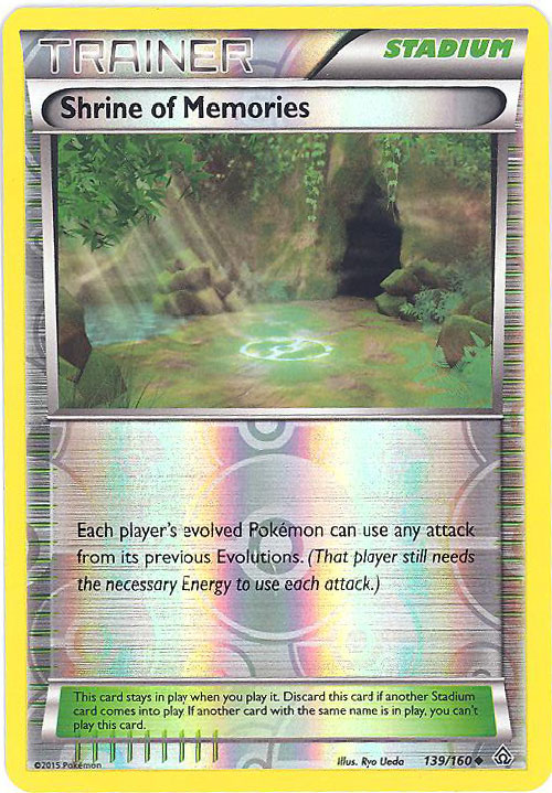 Pokemon Card - XY: Primal Clash 139/160 - SHRINE OF MEMORIES (reverse ...