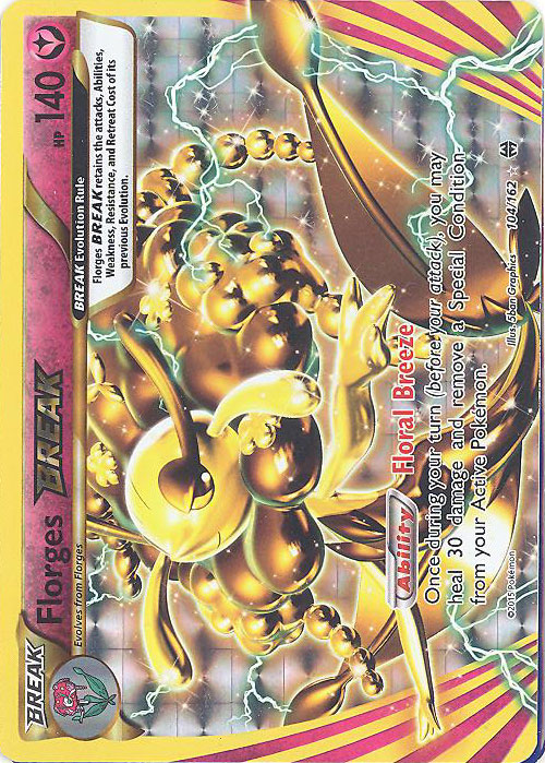 Pokemon Card - XY: BREAKthrough 104/162 - FLORGES BREAK (holo-foil ...