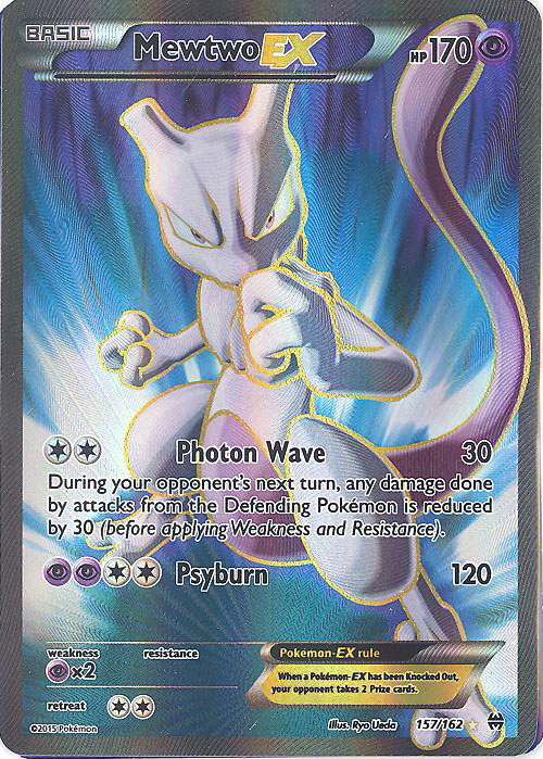Pokemon Card - XY: BREAKthrough 157/162 - MEWTWO EX (full art holo-foil ...