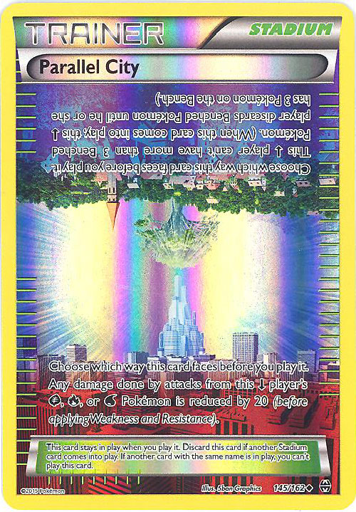 Pokemon Card - XY: BREAKthrough 145/162 - PARALLEL CITY (reverse holo ...