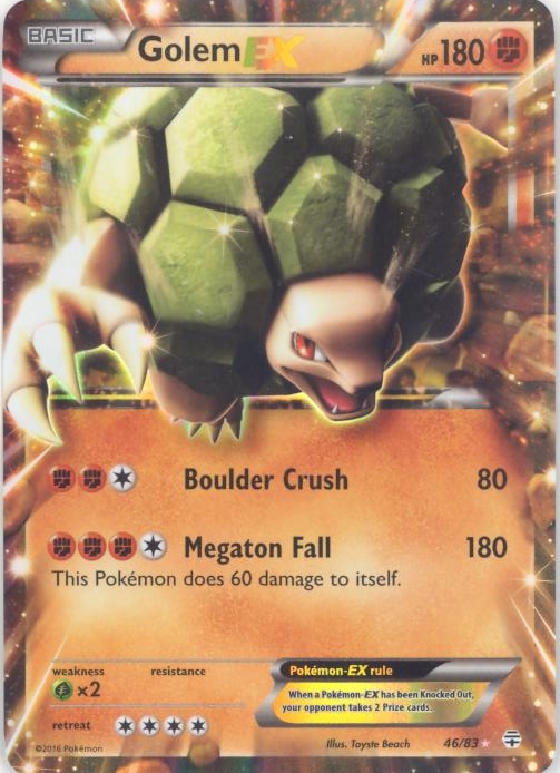 Pokemon Card - Generations 46/83 - GOLEM EX (holo-foil) (Mint ...
