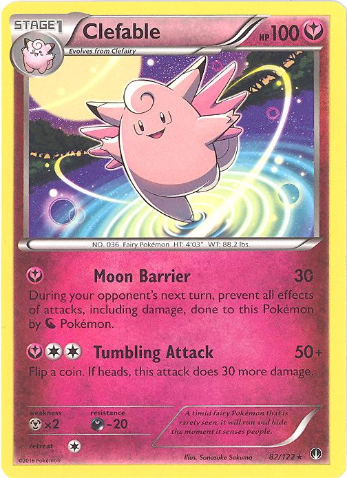 Pokemon Card - XY: BREAKpoint 82/122 - CLEFABLE (rare) (Mint ...
