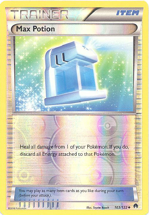 Pokemon Card - XY: BREAKpoint 103/122 - MAX POTION (reverse holo) (Mint ...