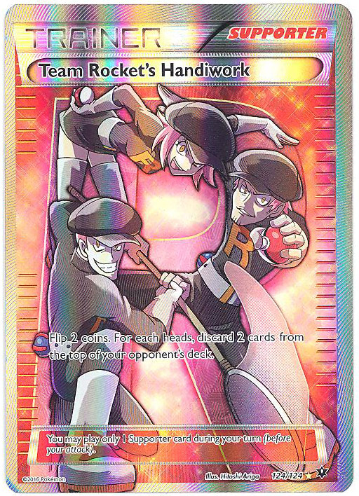 Pokemon Card - XY: Fates Collide 124/124 - TEAM ROCKET'S HANDIWORK ...