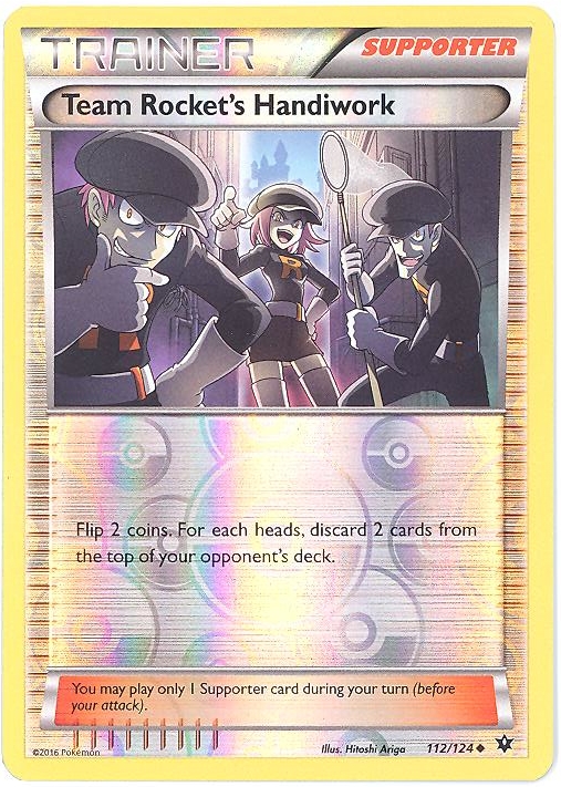 Pokemon Card - XY: Fates Collide 112/124 - TEAM ROCKET'S HANDIWORK ...