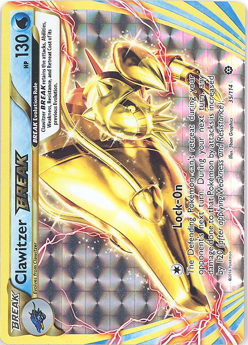 Pokemon Card - XY: Steam Siege 35/114 - CLAWITZER BREAK (holo-foil ...