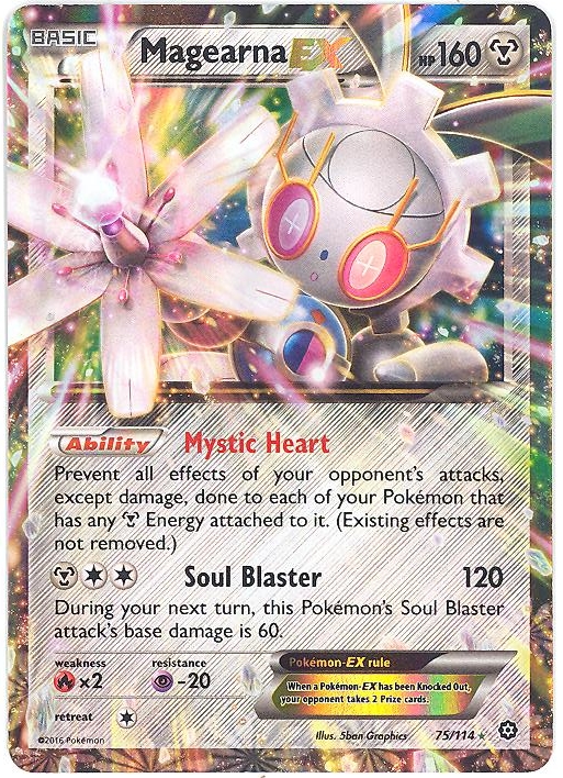 Pokemon Card - XY: Steam Siege 75/114 - MAGEARNA EX (holo-foil) (Mint ...