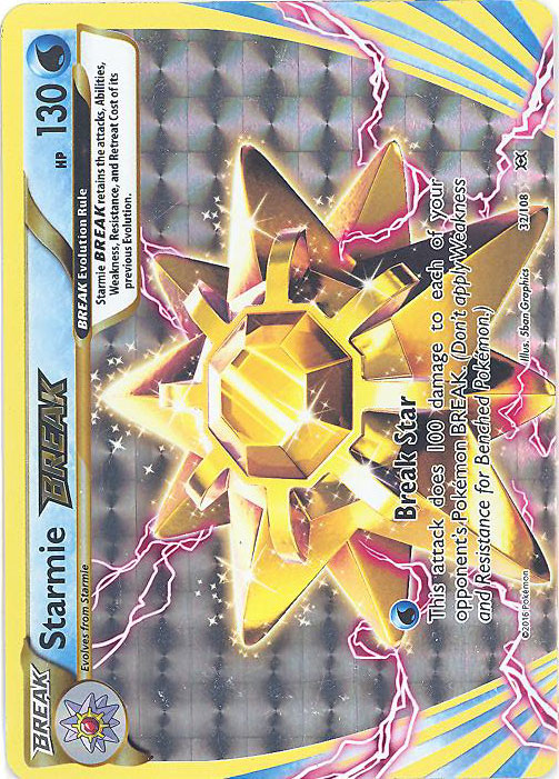 Pokemon Card - XY: Evolutions 32/108 - STARMIE BREAK (holo-foil) (Mint ...
