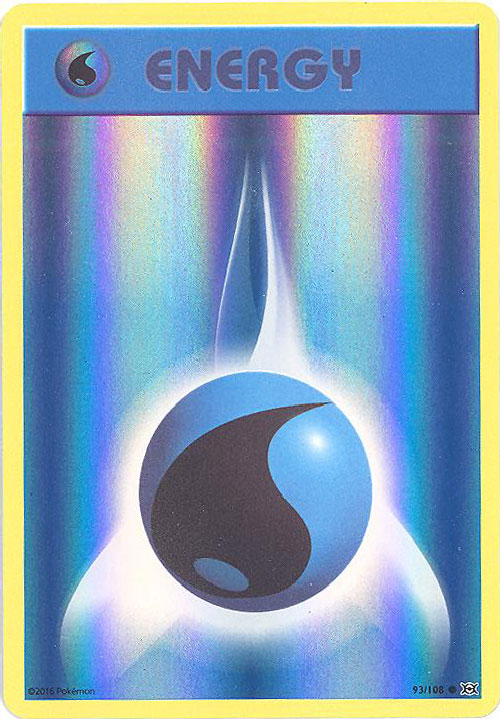 Pokemon Card - XY: Evolutions 93/108 - WATER ENERGY (reverse holo ...
