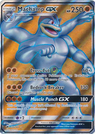 Pokemon Card - Burning Shadows 135/147 - MACHAMP GX (full art - holo ...