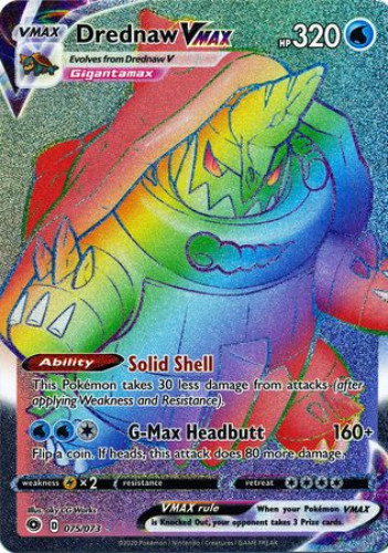 Pokemon Card - Champions Path 75/73 - DREDNAW VMAX (secret rare holo ...