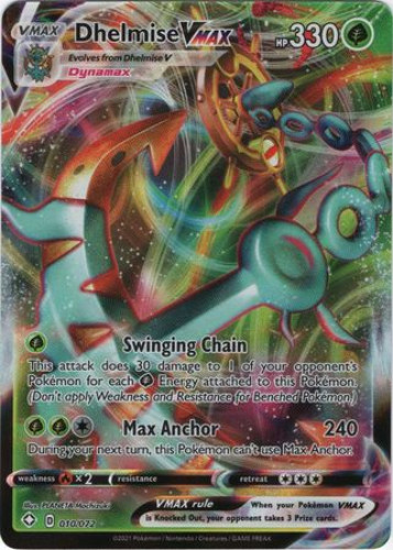 Pokemon Card - Shining Fates 010/072 - DHELMISE VMAX (ultra rare holo ...