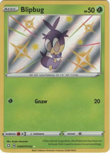 Pokemon Card - Shining Fates SV007/SV122 - BLIPBUG (shiny holo rare ...