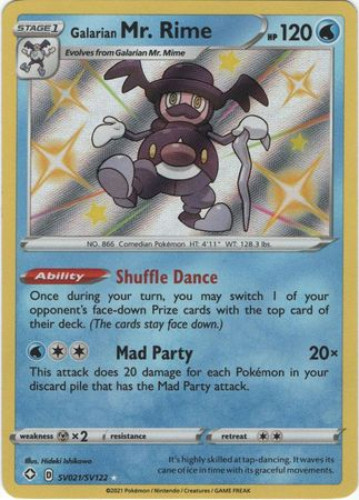 Pokemon Card - Shining Fates SV021/SV122 - GALARIAN MR. RIME (shiny ...