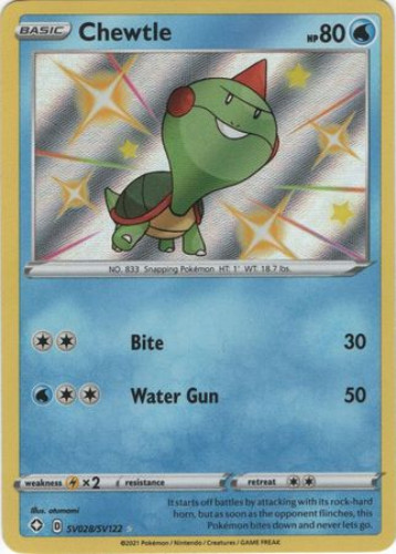 Pokemon Card - Shining Fates SV028/SV122 - CHEWTLE (shiny holo rare ...