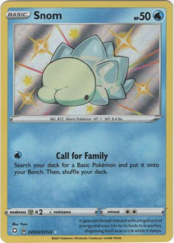 Pokemon Card - Shining Fates SV033/SV122 - SNOM (shiny holo rare) (Mint ...