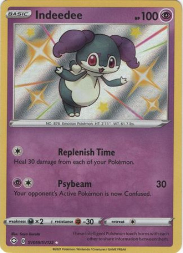 Pokemon Card - Shining Fates SV059/SV122 - INDEEDEE (shiny holo rare ...