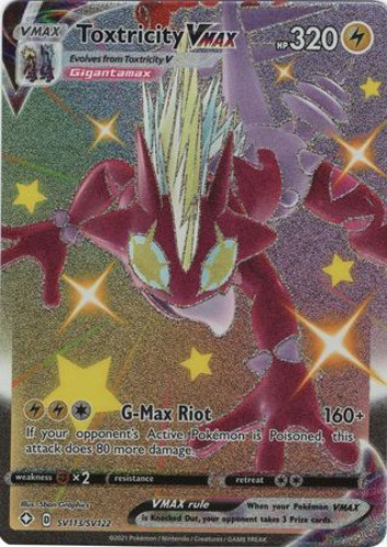 Pokemon Card - Shining Fates SV113/SV122 - TOXTRICITY VMAX (shiny holo ...