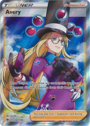 Pokemon Card - Chilling Reign 187/198 - AVERY (Full Art rare holo ...