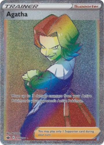 Pokemon Card - Chilling Reign 210/198 - AGATHA (Secret rare holo) (Mint ...
