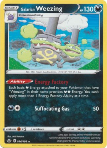 Pokemon Card - S&S: Chilling Reign 096/198 - GALARIAN WEEZING (rare ...