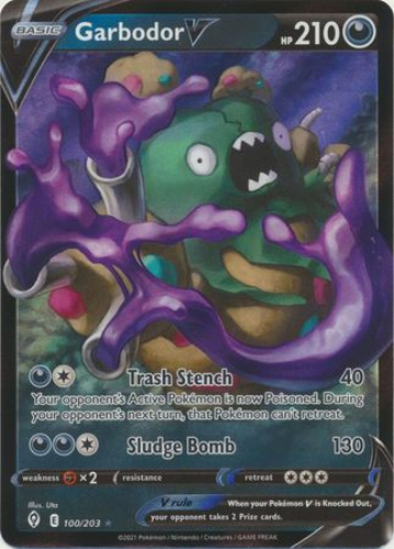 Pokemon Card - S&S: Evolving Skies 100/203 - GARBODOR V (holo-foil ...