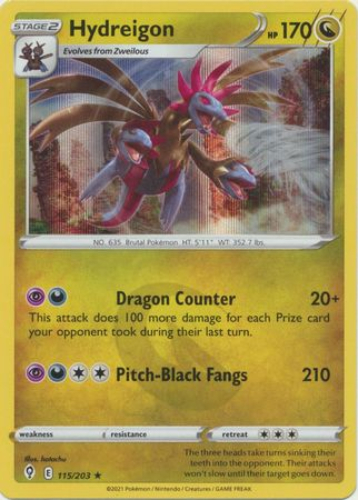 Pokemon Card - S&S: Evolving Skies 115/203 - HYDREIGON (holo-foil ...
