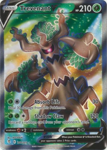 Pokemon Card - Evolving Skies 168/203 - TREVENANT V (Full Art holo ...