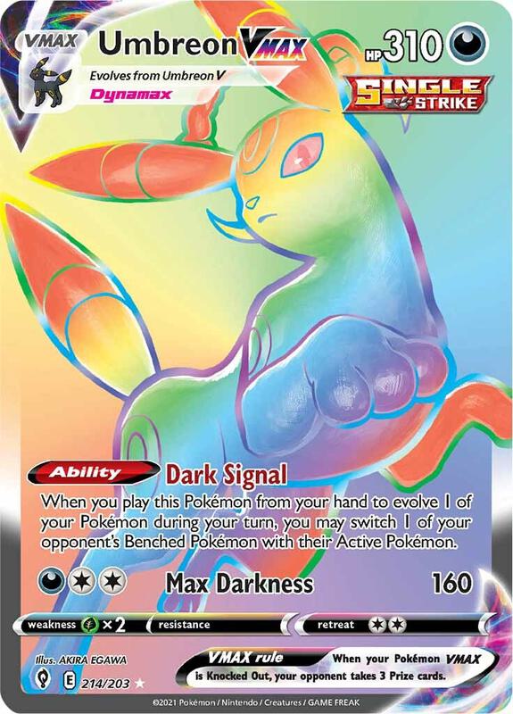 Pokemon Card - S&S: Evolving Skies214/203 - UMBREON VMAX (secret rare ...