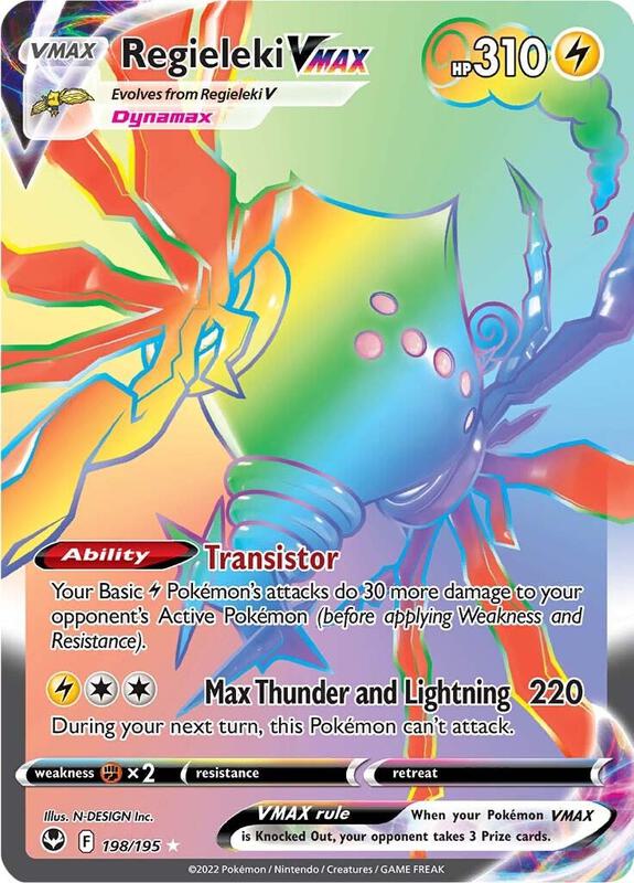 Pokemon Card - S&S: Silver Tempest 198/195 - REGIELEKI VMAX (secret ...