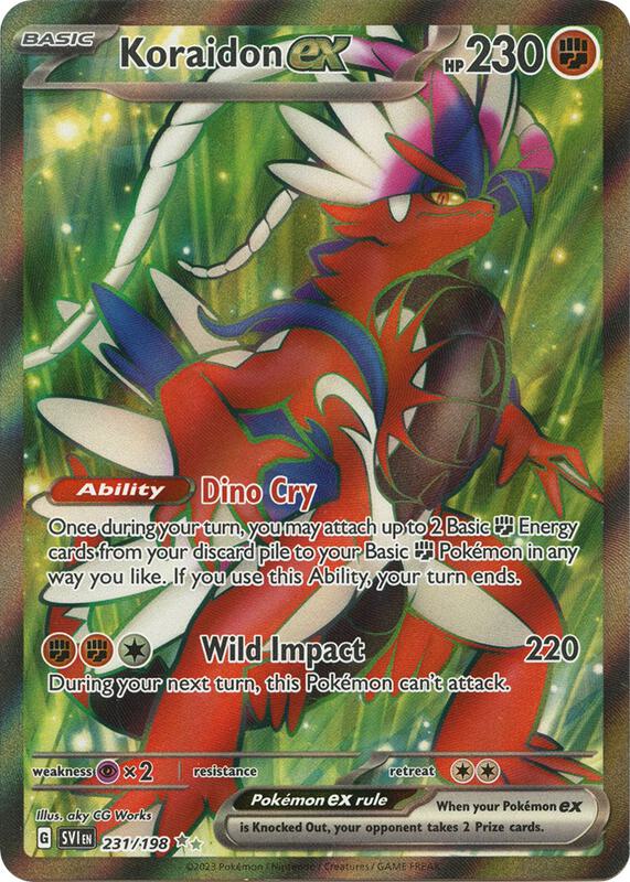 Pokemon Card - Scarlet & Violet 231/198 - KORAIDON EX (ultra rare ...