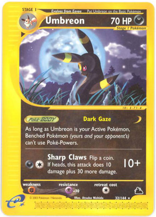 Pokemon Card - Skyridge 32/144 - UMBREON (rare) (Mint ...