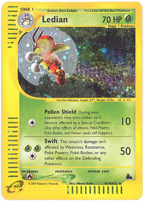 Pokemon Card - Skyridge H14/H32 - LEDIAN (holo-foil) (Mint ...