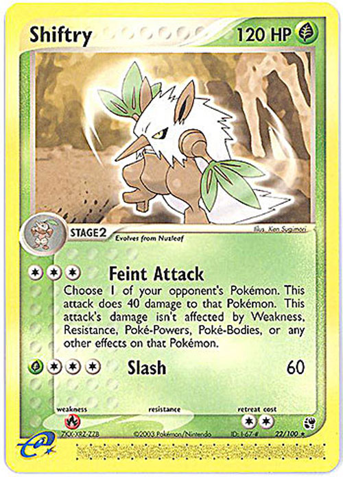 Pokemon Card - Sandstorm 22/100 - SHIFTRY (rare) (Mint ...