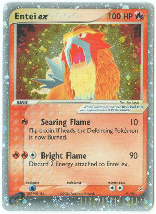 Pokemon Entei Ex Card