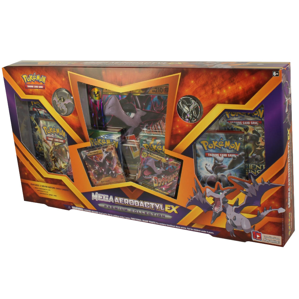 Pokemon Cards - MEGA AERODACTYL EX BOX (6 Boosters, Jumbo Foil, Special ...
