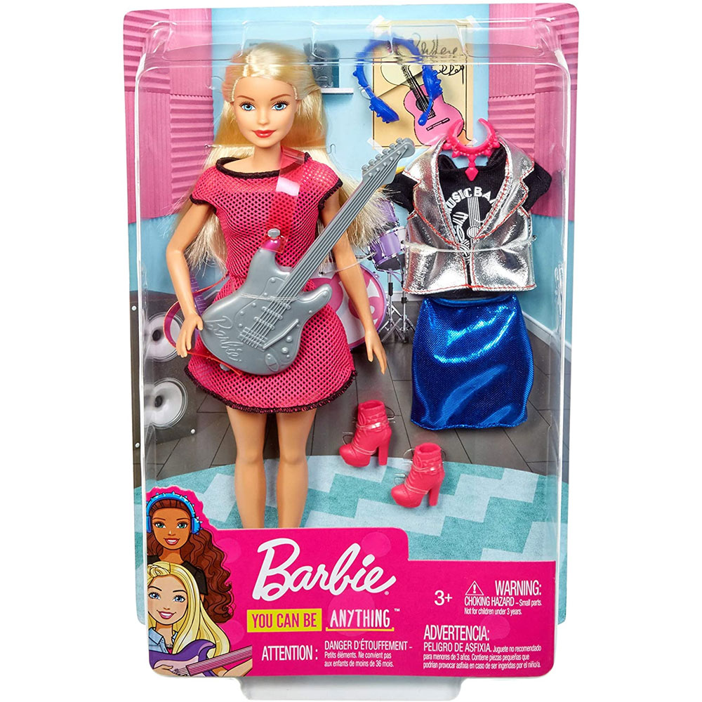 Mattel Barbie Doll - ROCK STAR MUSICIAN BARBIE (Guitar, Headset, Boots ...