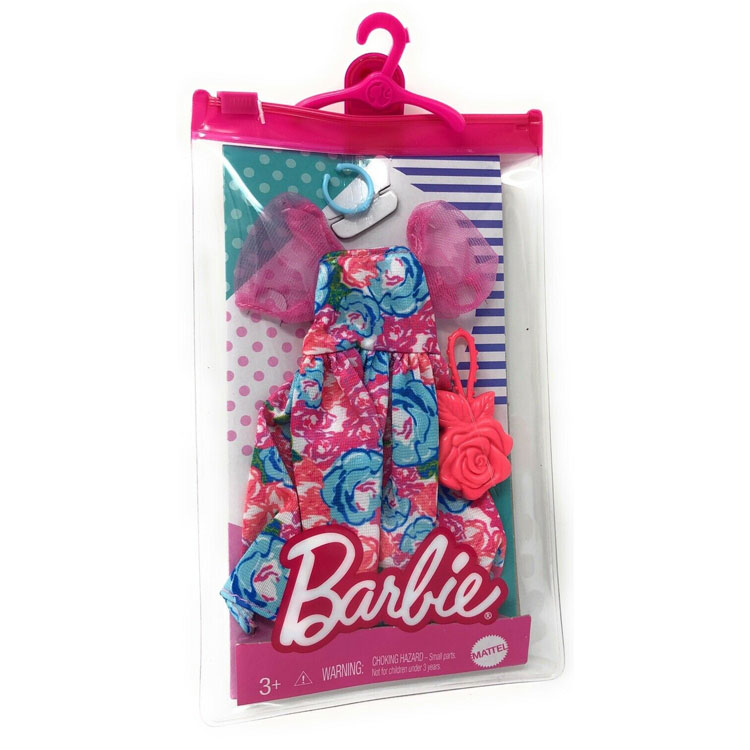 Mattel - Barbie Doll Fashion PACK (Floral Dress, Purse & Headband ...
