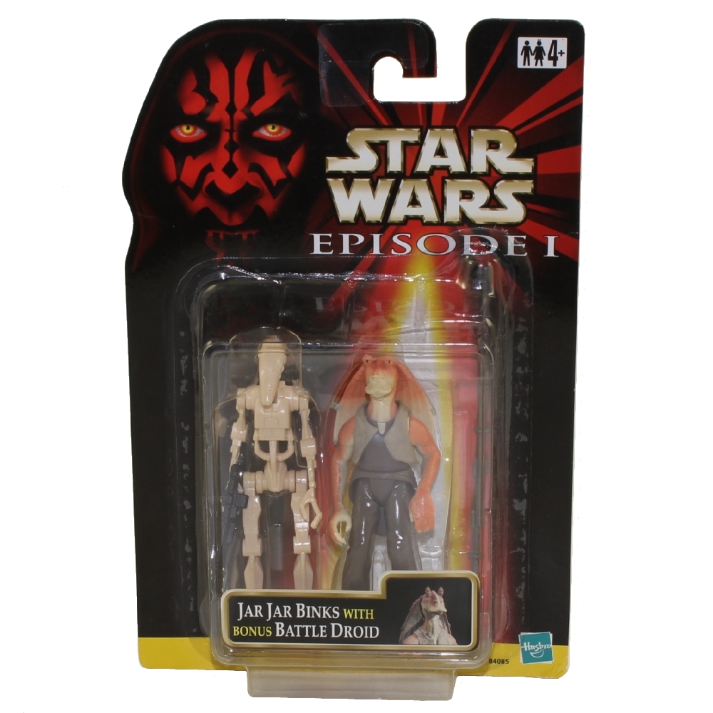 Star Wars - Episode 1 (EP1) - Action Figure - JAR JAR BINKS with Battle ...