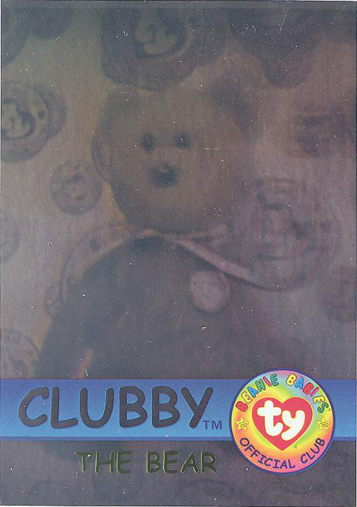 TY Beanie Babies BBOC Card - Series 2 Rare Bear (GREEN) - CLUBBY the ...