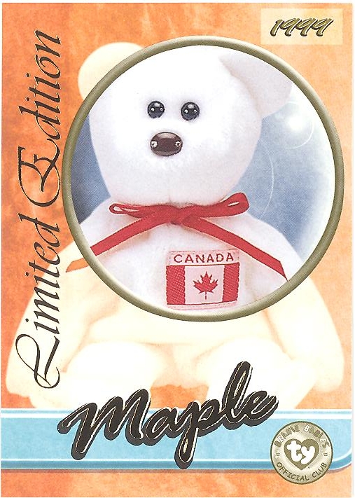 TY Beanie Babies BBOC Card - Series 3 Limited Edition - MAPLE the ...