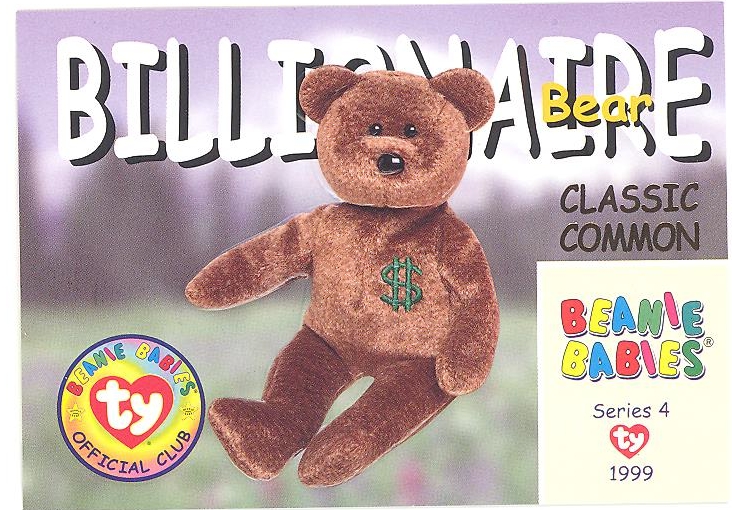 TY Beanie Babies BBOC Card - Series 4 - Classic Commons - BILLIONAIRE ...