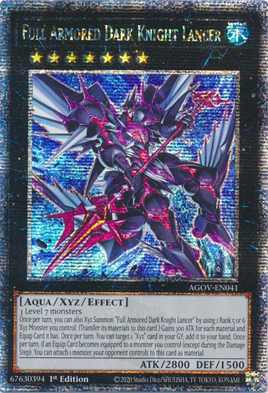 Yu-Gi-Oh Card - AGOV-EN041 - FULL ARMORED DARK KNIGHT LANCER (quarter ...